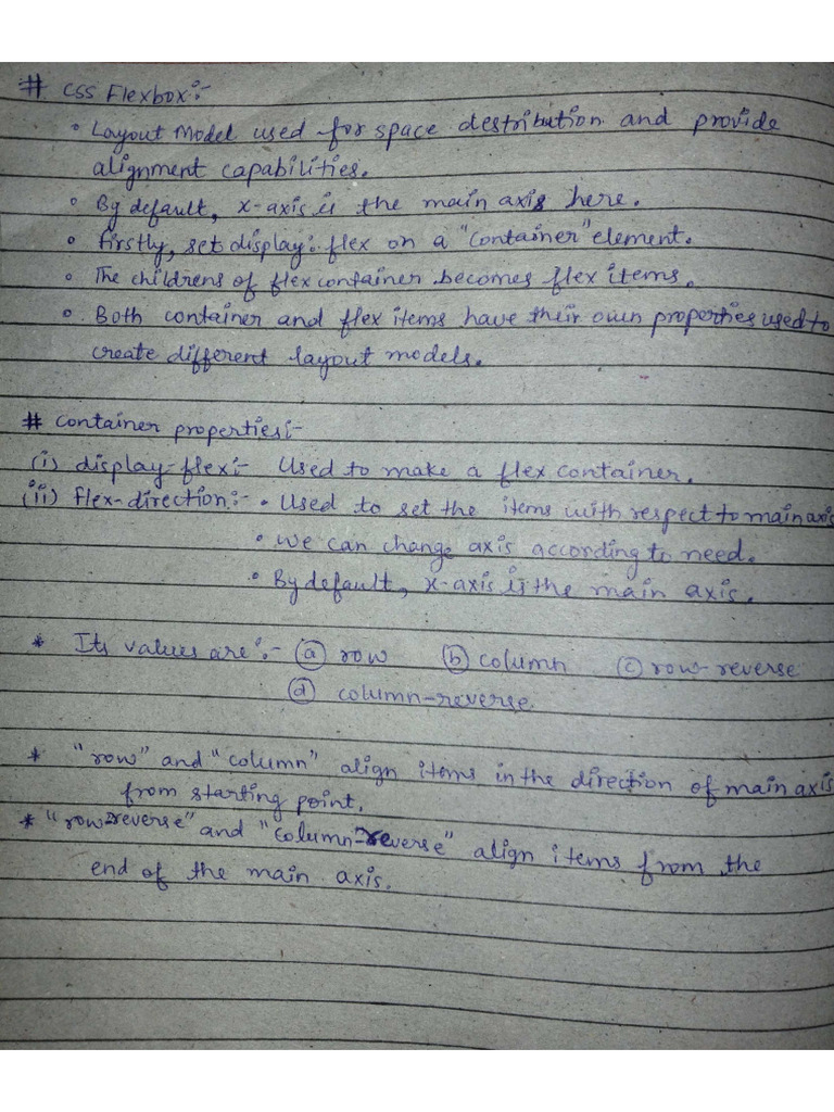 Flexbox Notes Part 1 By Ditij Tanwar Pdf