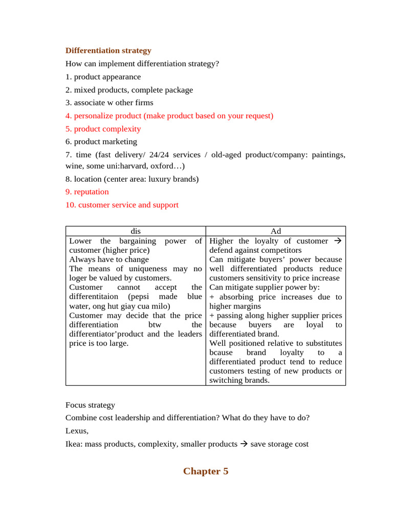 Differentiation strategy | PDF | Brand | Market (Economics)