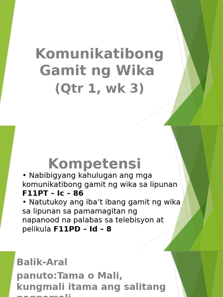 Gamit NG Wika QTR 1 Wk3 Ayon Kay Jakobson | PDF