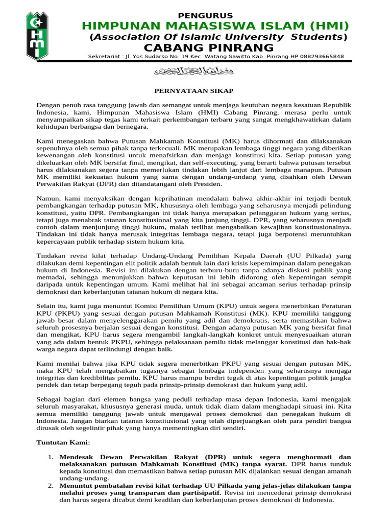 PERNYATAAN SIKAP | PDF