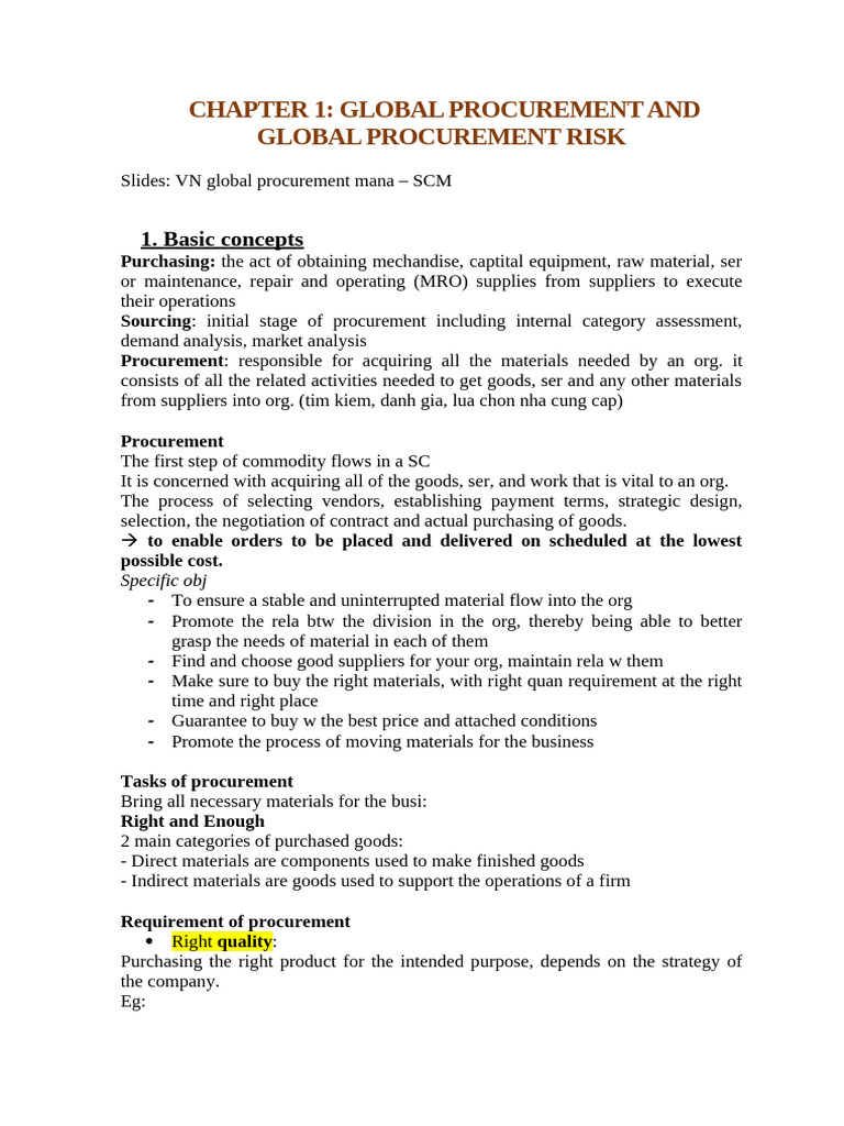 Global Procurement Management | PDF | Foreign Exchange Market | Procurement