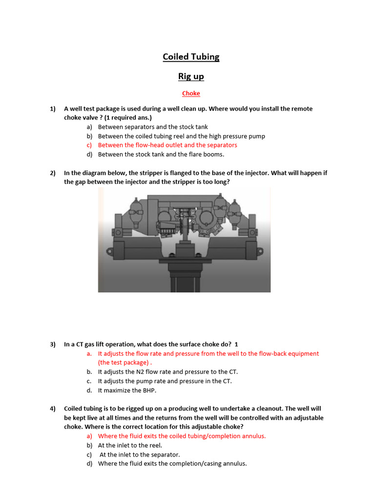 Iwcf Coiled Tubing Exercise - 1 | PDF | Leak | Mechanical Engineering