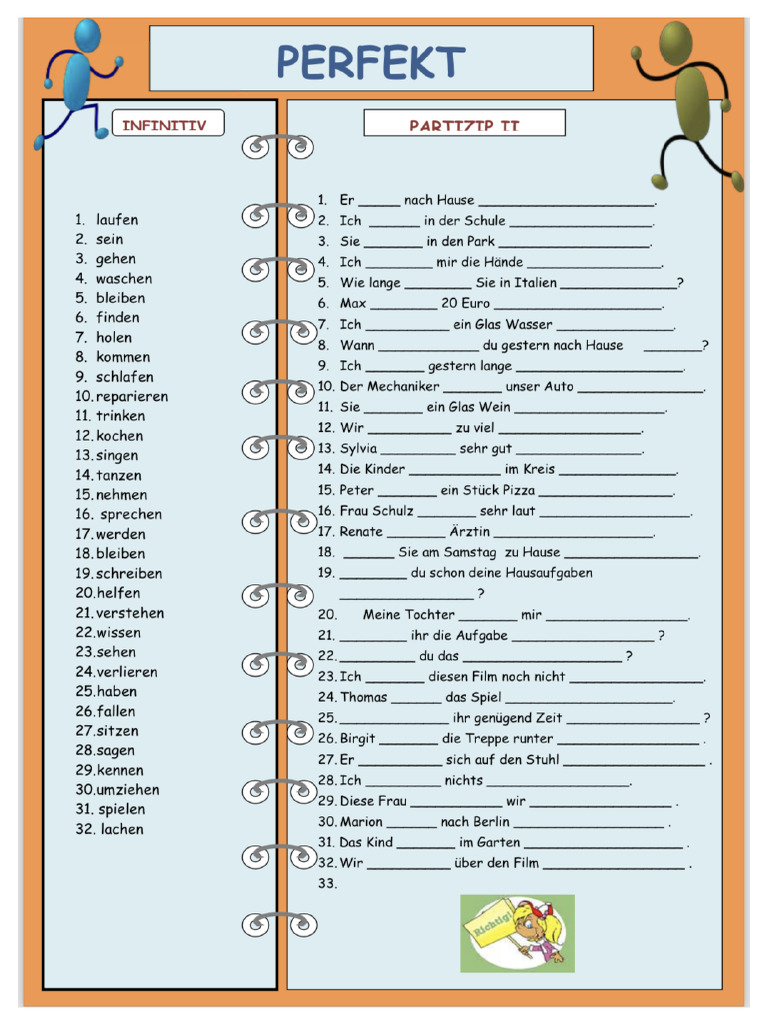 A1 Übung Perfekt Übungen (Neda) | PDF