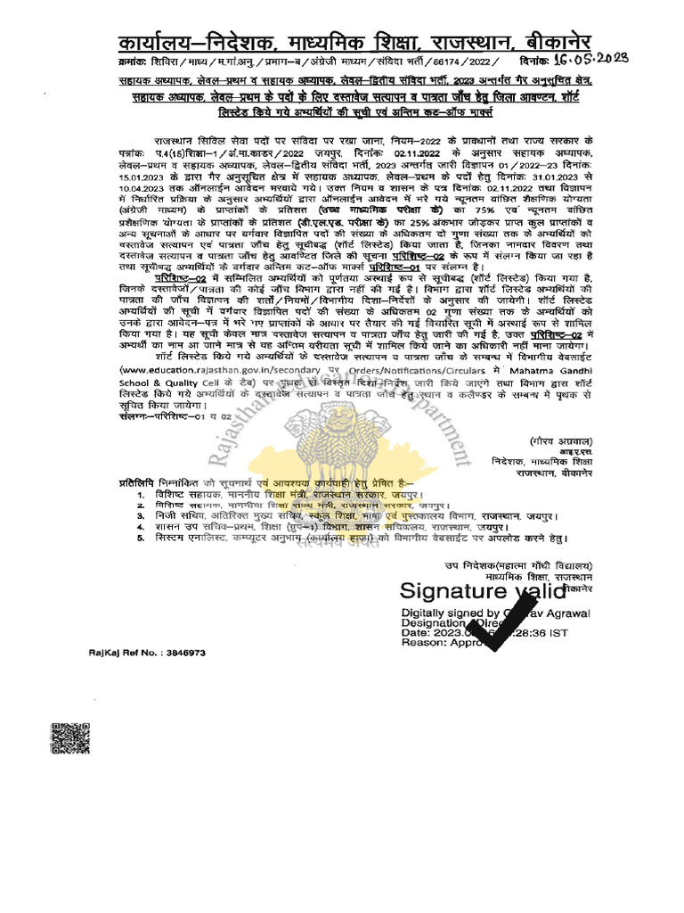 6ATCR 2023 NTSP L-1 CUT OFF AND LIST ORDER 16-05-2023 - Compressed | PDF