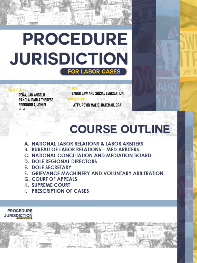 Procedure and Jurisdiction Final | PDF | Mediation | Arbitration