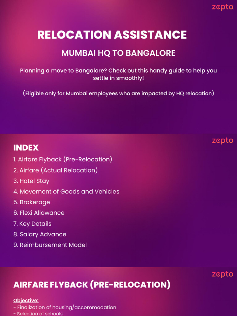 Relocation Playbook Pdf Fee Reimbursement