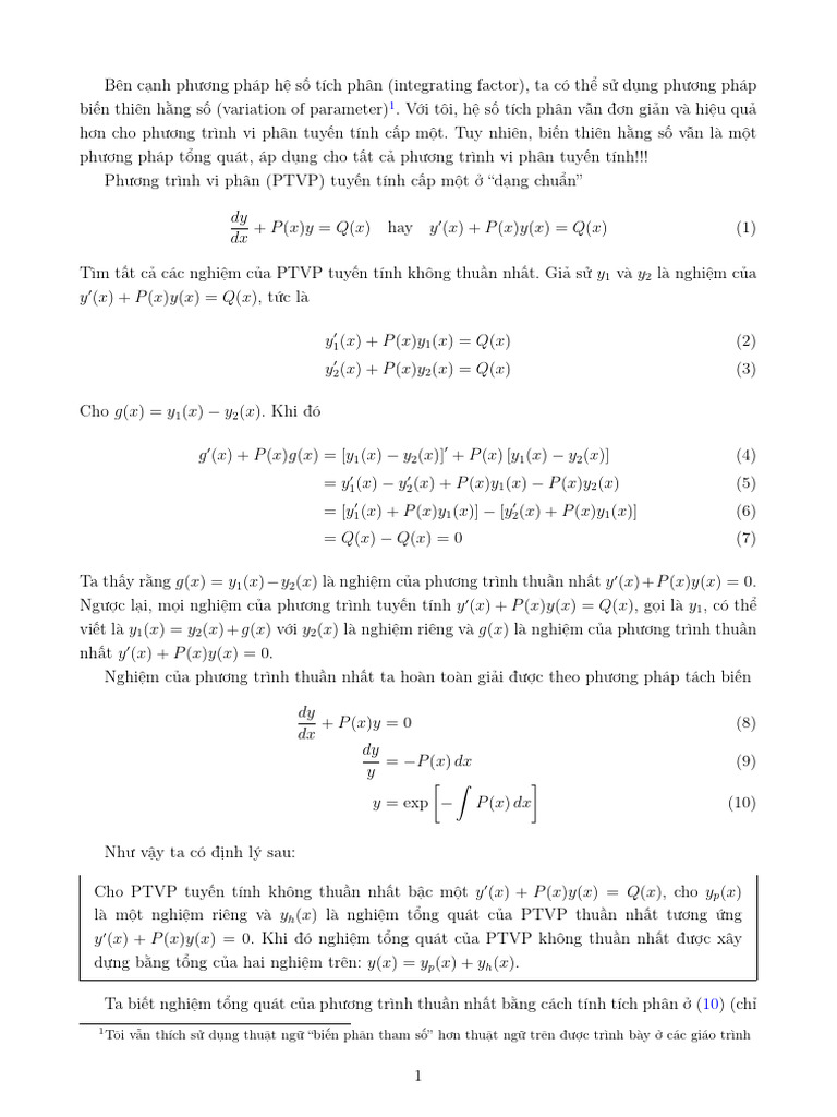 Variation of Parameter | PDF