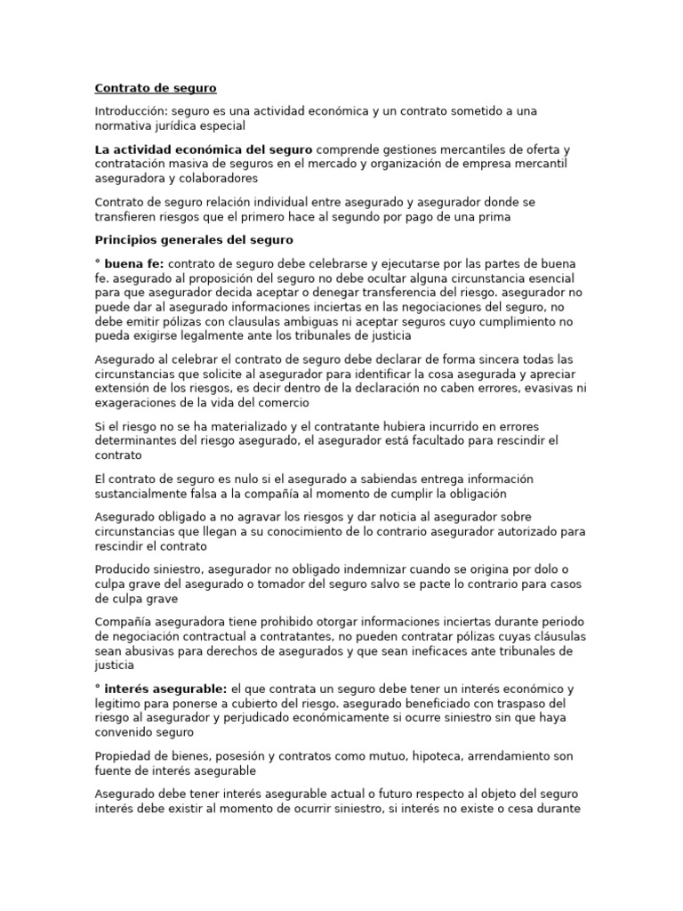 Principios y Normas del Seguro | PDF | Póliza de seguros | Seguro
