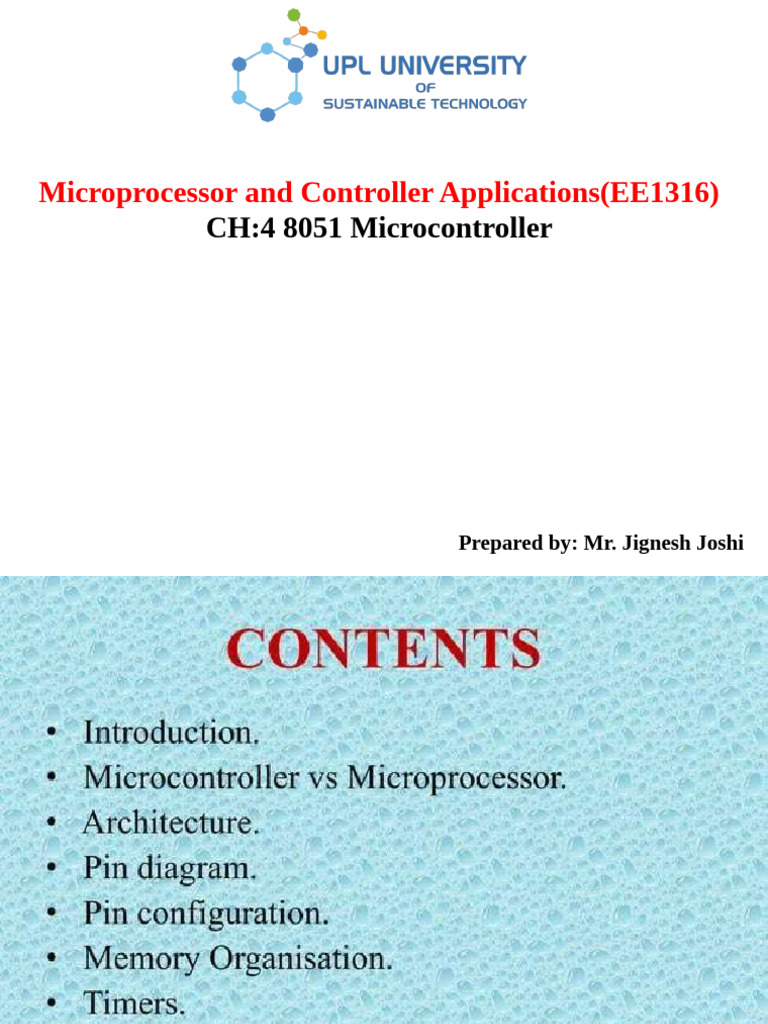 MCA - CH-4 8051 Microcontroller | PDF