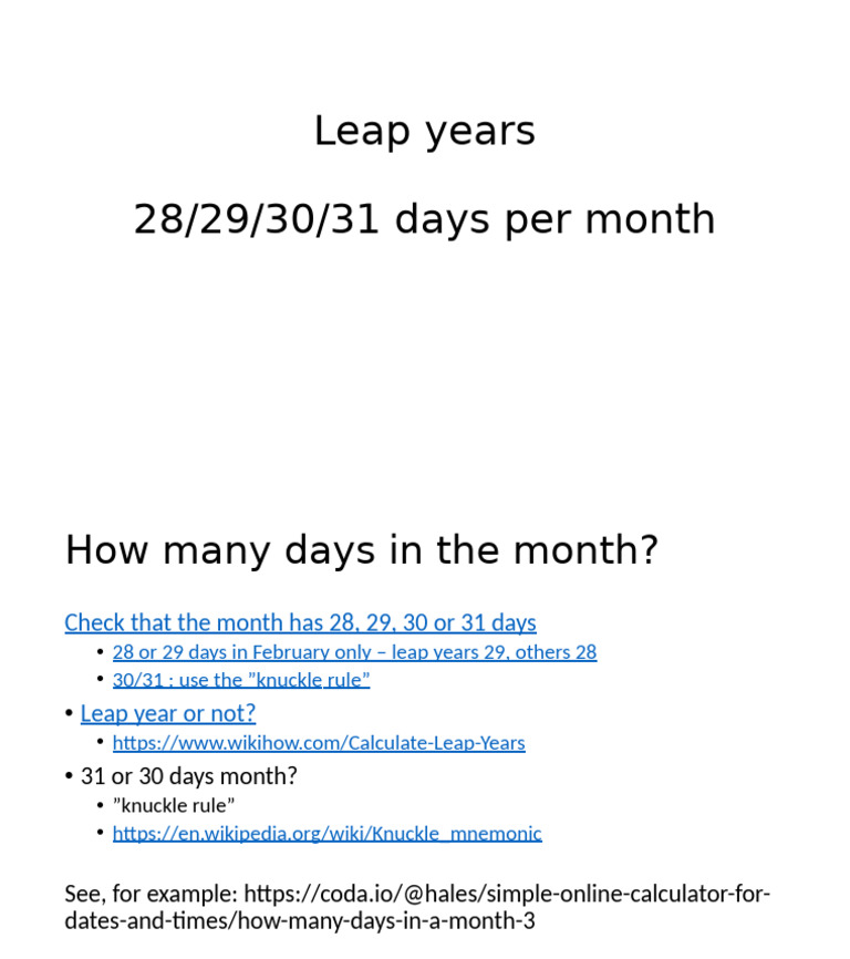 How Many Days Per Month | PDF