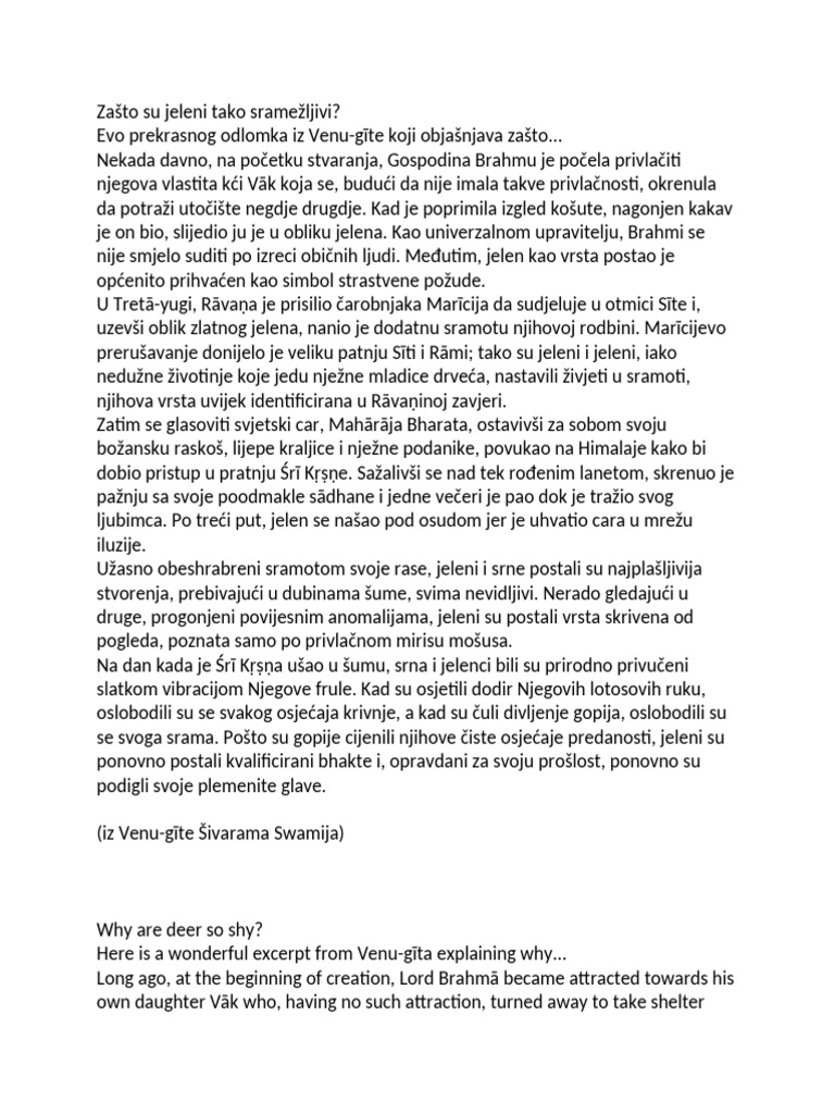 Zašto su jeleni tako sramežljivi | PDF | Deer