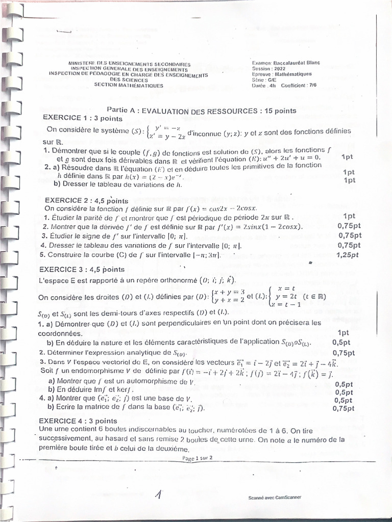 Épreuve à traiter | PDF