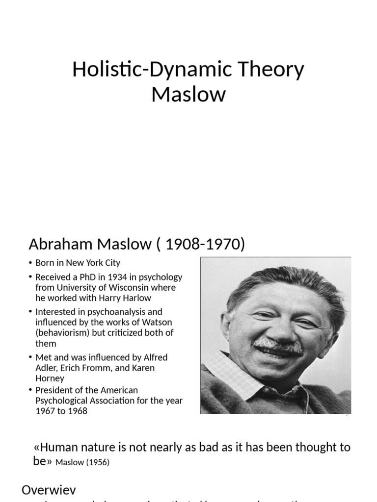Holistic Dynamic Theory | PDF | Self Actualization | Motivation