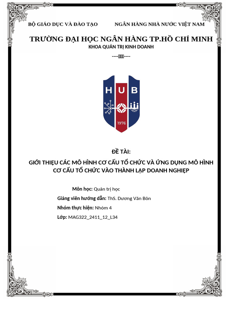 TIỂU LUẬN QTH_NHÓM 4 FIXx | PDF