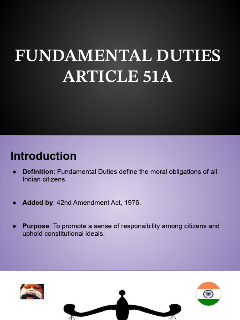 Fundamental Duties Article 51a | PDF