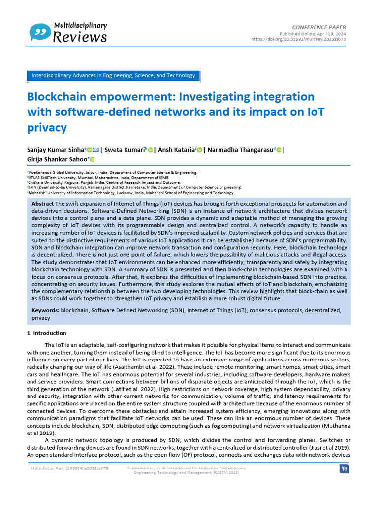 Blockchain_empowerment_Investigating_integration_w | PDF | Internet Of Things | Computer Network