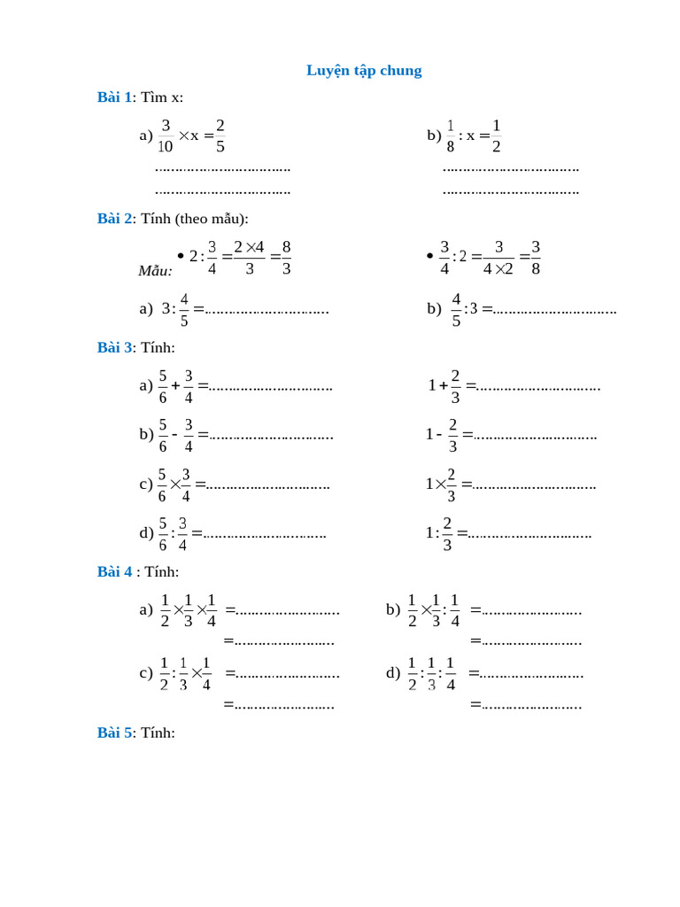 Phieu Bai Tap Toan Lop 4 Tuan 26 | PDF