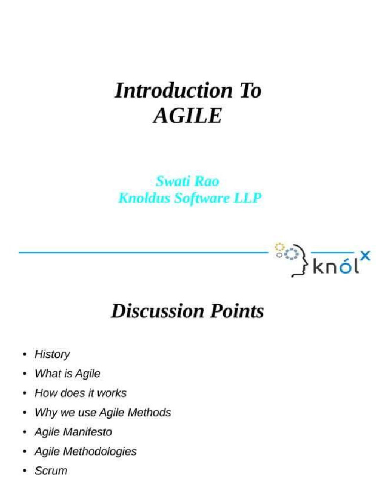 Introduction To Agile | PDF