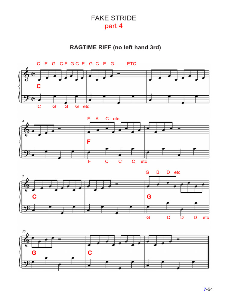 Lesson 19 - Ragtime Riff | PDF