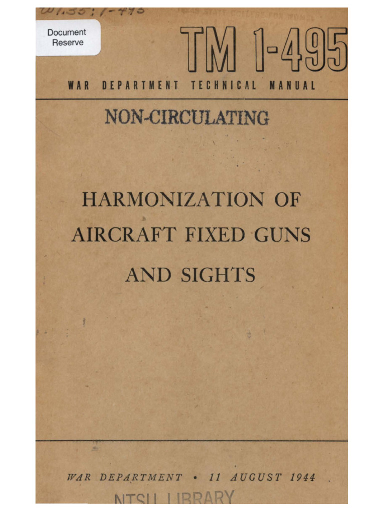 Harmonization of aircraft fixed guns and sights | PDF