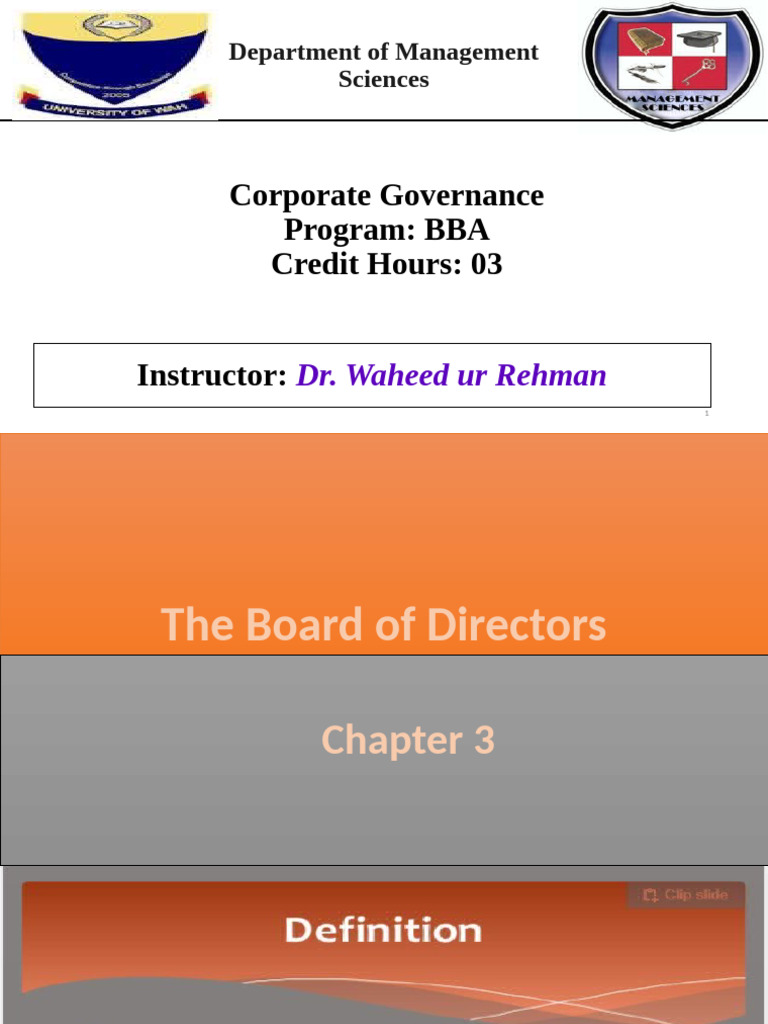 Chapter 3 Board of Directors | PDF