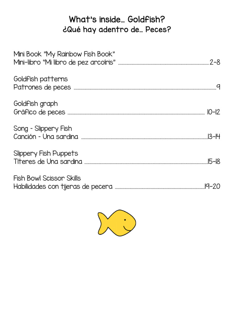 1481 - Goldfish Activity Pack Eng | PDF | Biological Interactions ...
