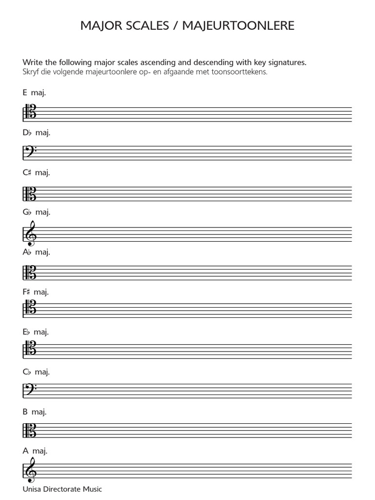 Gr 5 Theory_Major Scales | PDF
