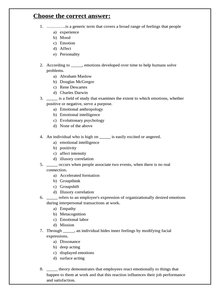 04 Emotionjs and Moods | PDF | Emotions | Mental Health