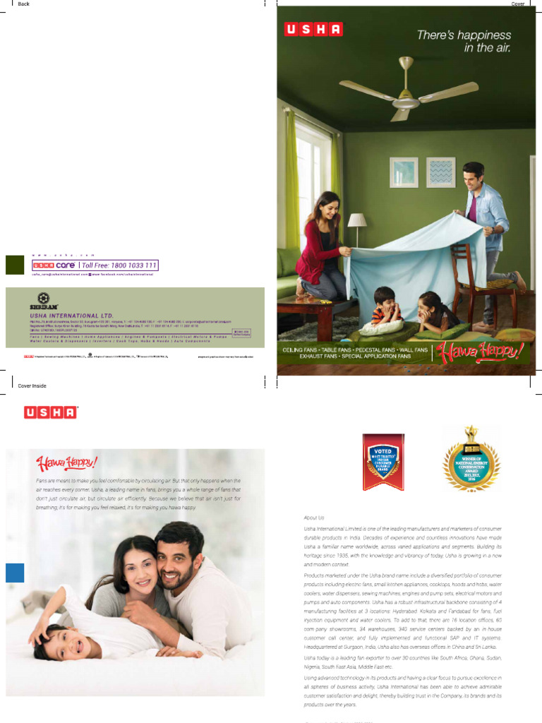 Usha Range Brochure (2) | PDF