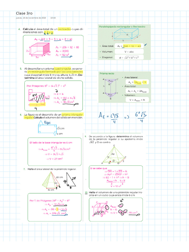 Clase 3ro 14-11 | PDF