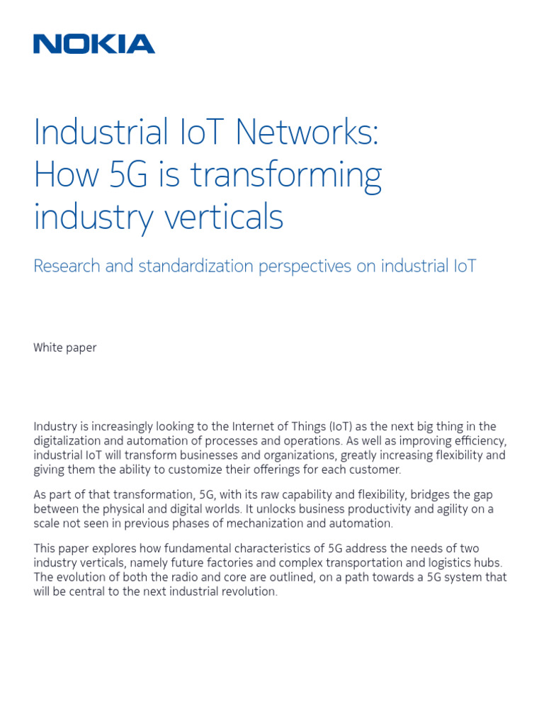 12 Nokia - How - 5G - Is - Transforming - Industry - Verticals - White ...