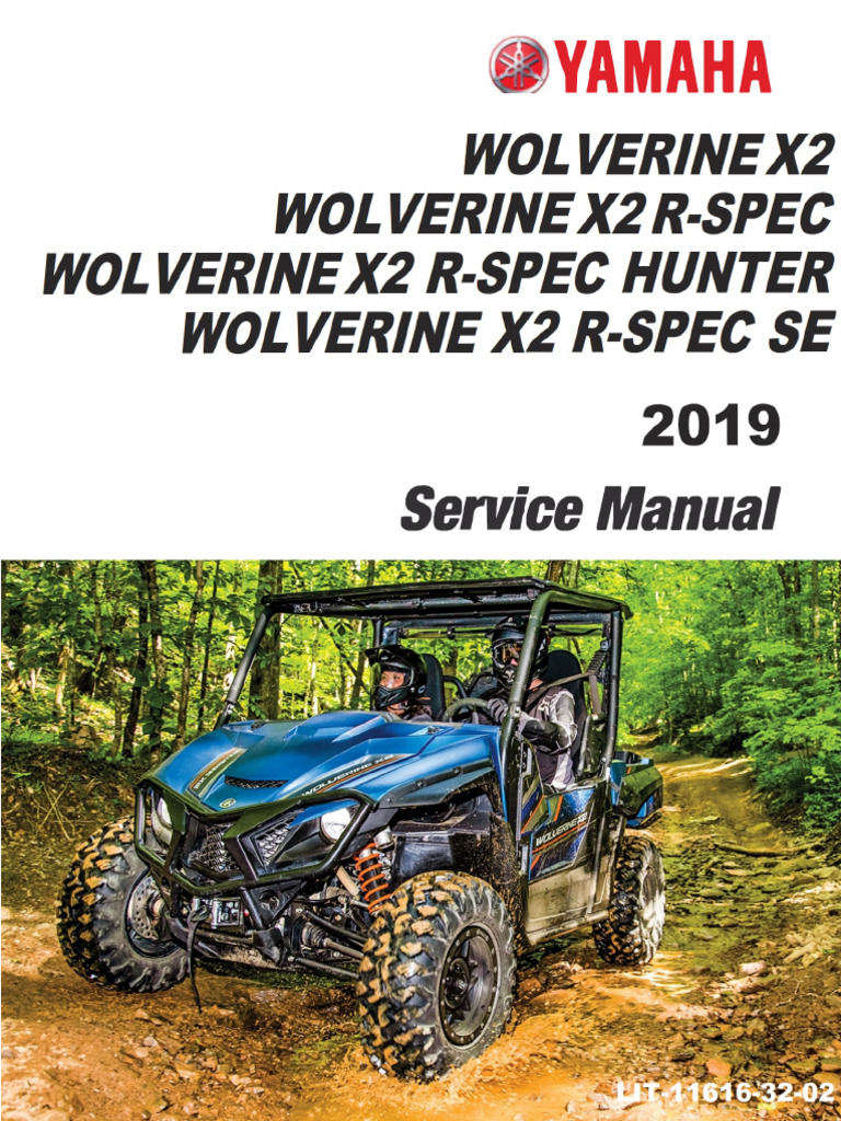 2019 Yamaha Wolverine X2 Service Manual | PDF | Bearing (Mechanical) | Screw