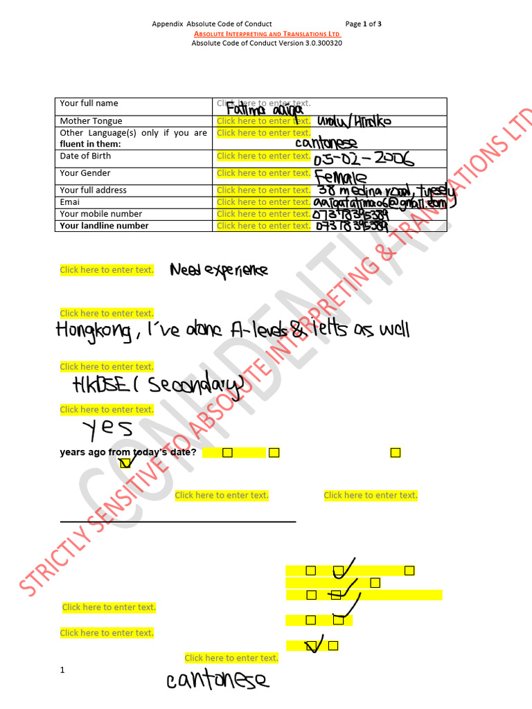 Interpreters Intial Assessment Forms v10.240816 | PDF | Language ...