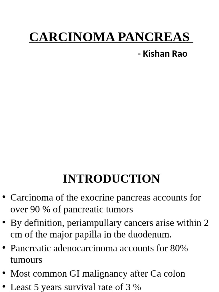 Carcinoma Pancreas | PDF | Pancreas | Pancreatic Cancer