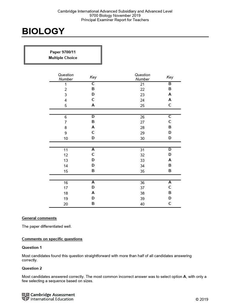 9700_w19_er | PDF | Immune System | Heart