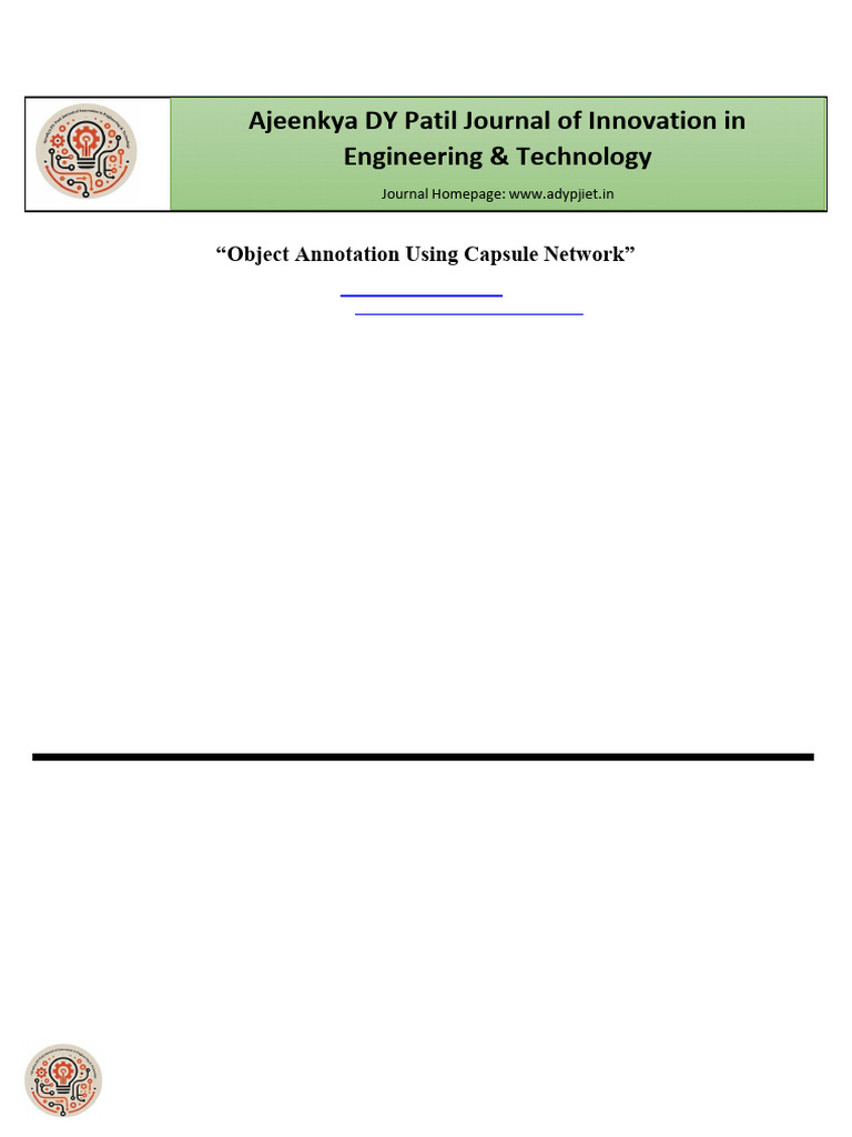 Object Annotation Using Capsule Network by Harsh | PDF | Image ...