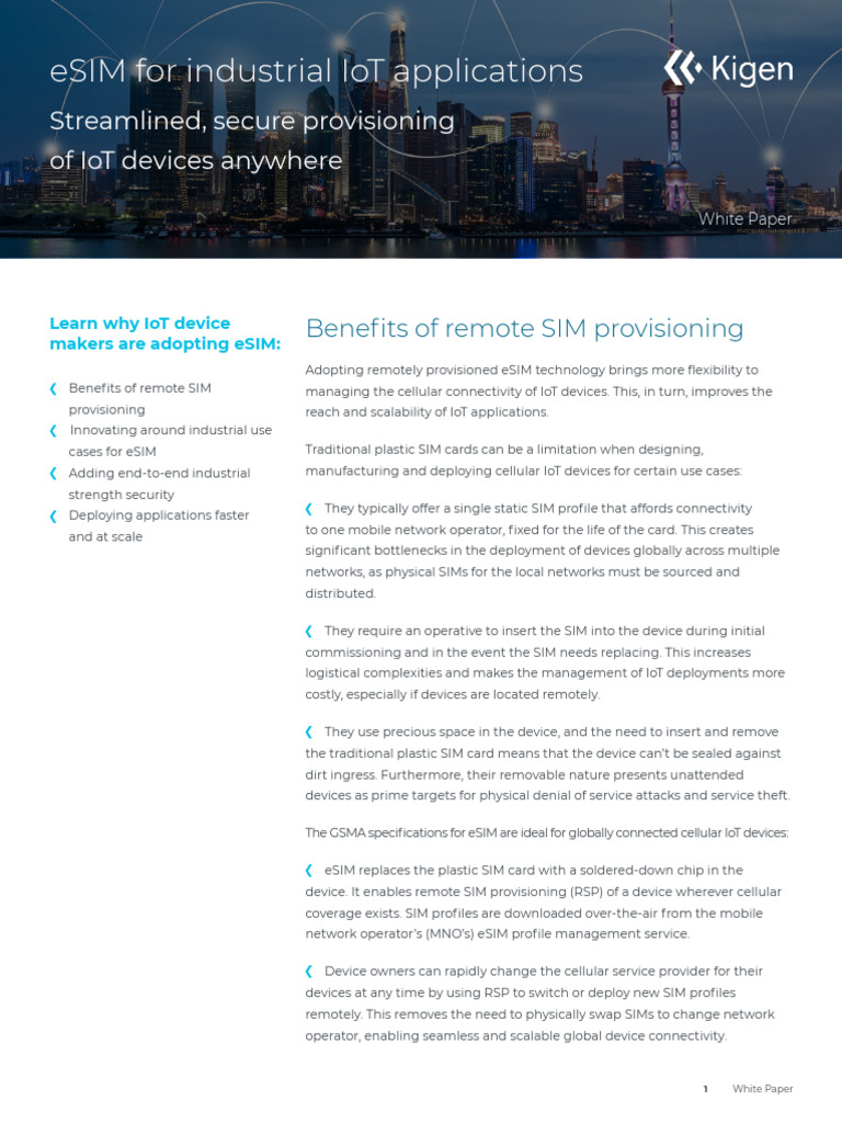 3 Kigen-eSIM-for-Industrial-IoT-White-Paper | PDF | Computer Security ...