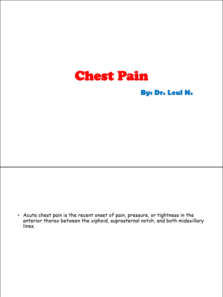 Chest Pain | PDF | Myocardial Infarction | Thorax