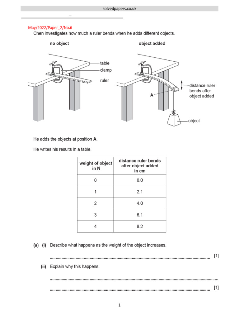 2022 17 Forces and Their Effects Checkpoint Sec 1 Physics | PDF