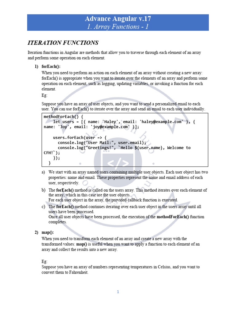 Advance Angular Lecture 1 | PDF | Function (Mathematics) | Fahrenheit