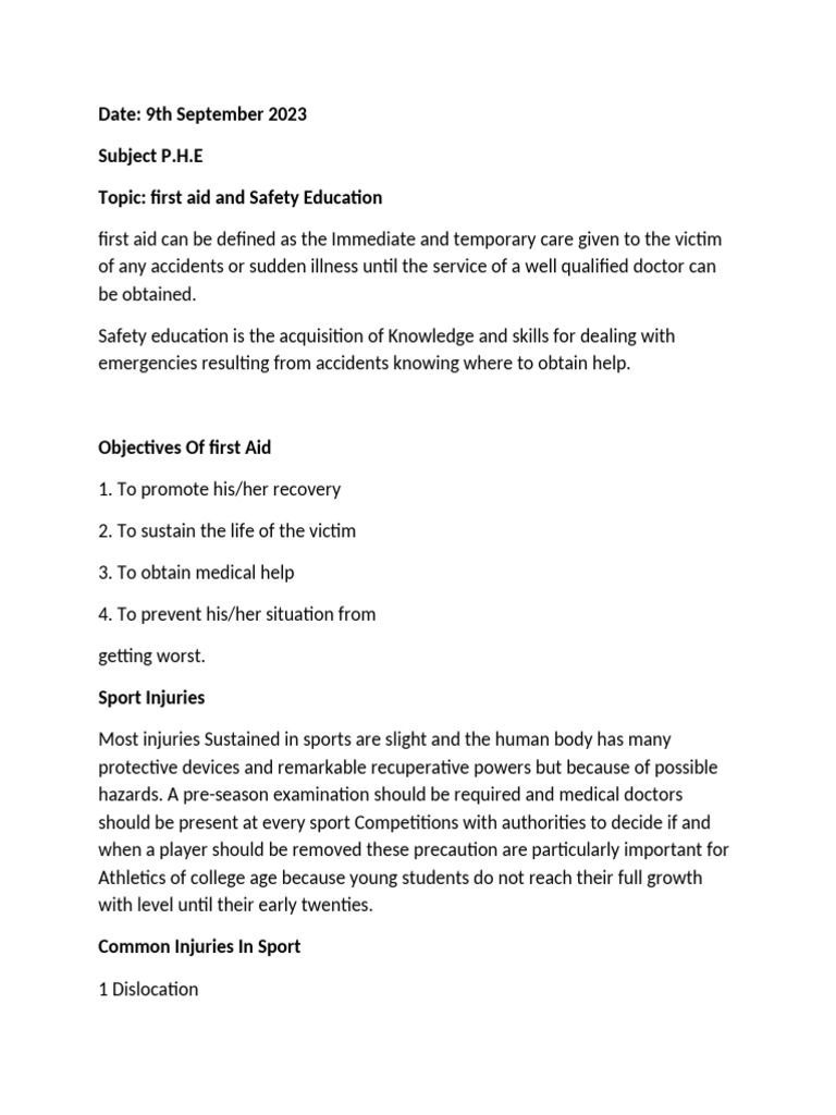 PHE NOTE FOR JSS3 | PDF | Physical Fitness | Clinical Medicine