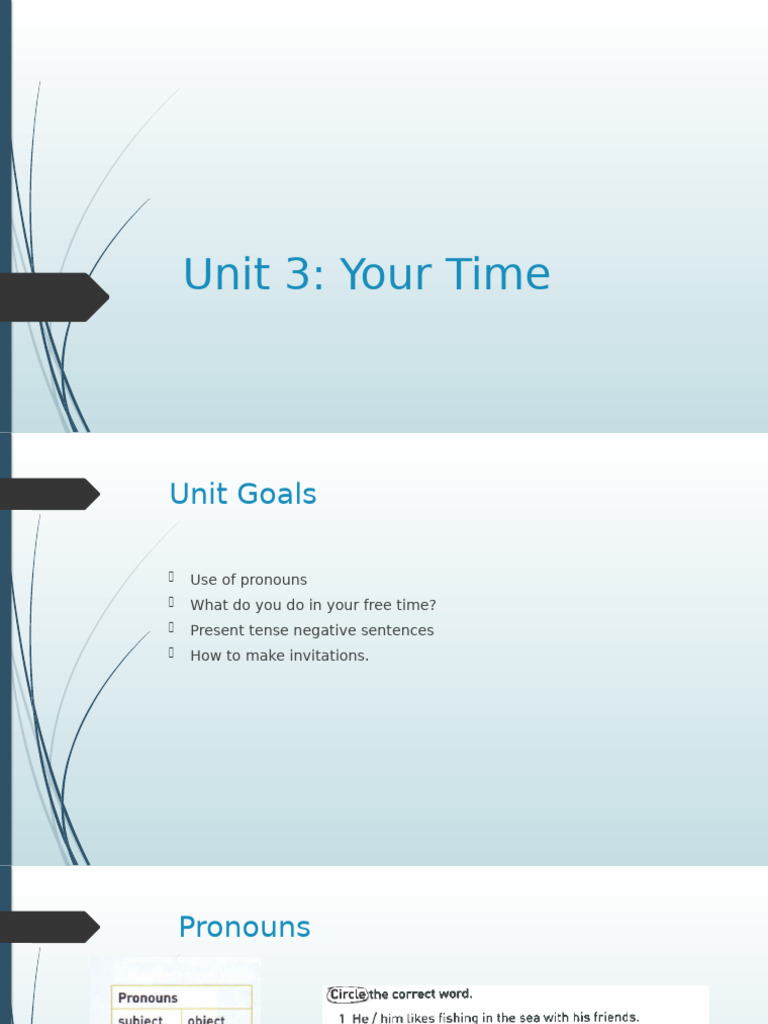 Unit 3 Your Time | PDF