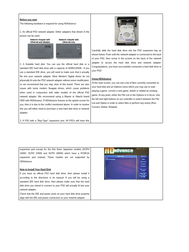 (PS2 LINUX) .HDAdvance Manual | PDF | Computing | Computer Hardware