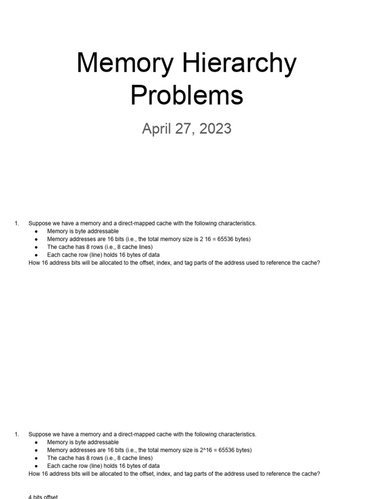 revision1 | PDF | Cpu Cache | Operating System Technology