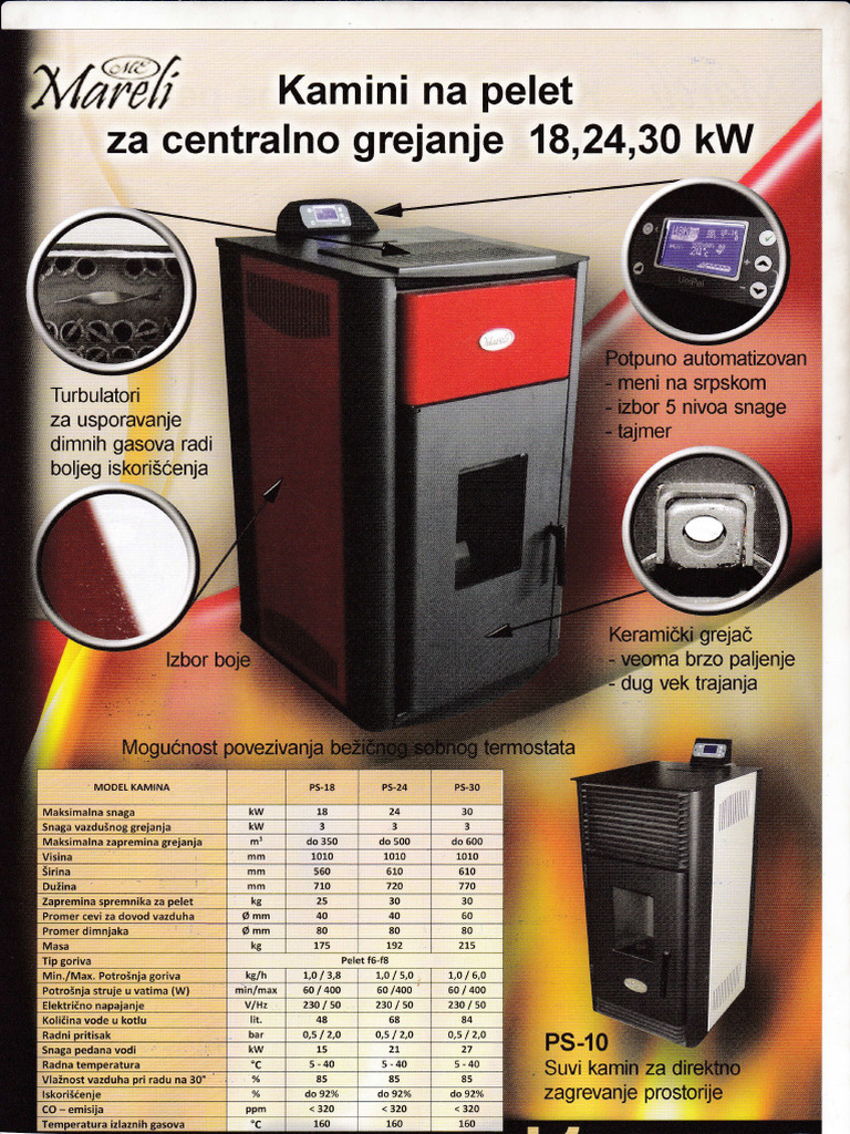 Katalog - Kamin Na Pelet Mareli PS | PDF