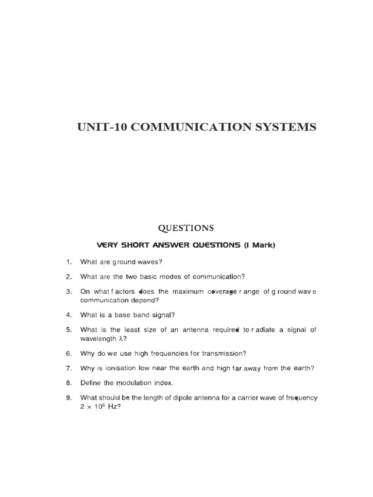 Class 12 Physics Chapter 10 | PDF | Modulation | Waves