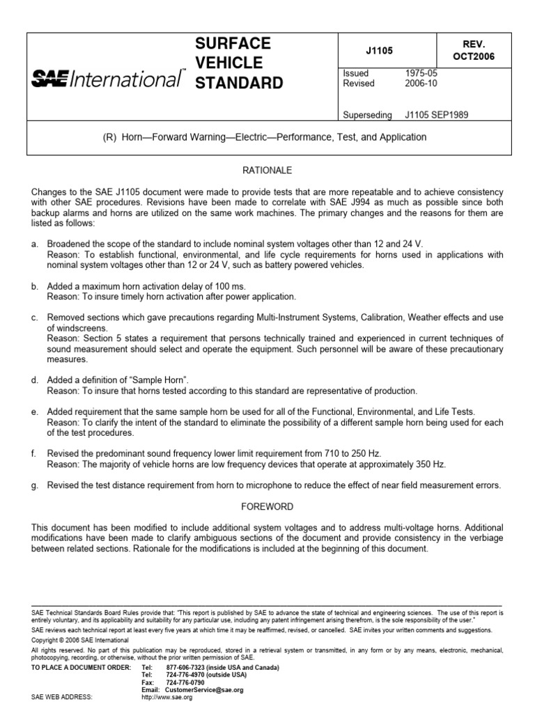 SAE J1105-2006 | PDF | Resonance | Frequency
