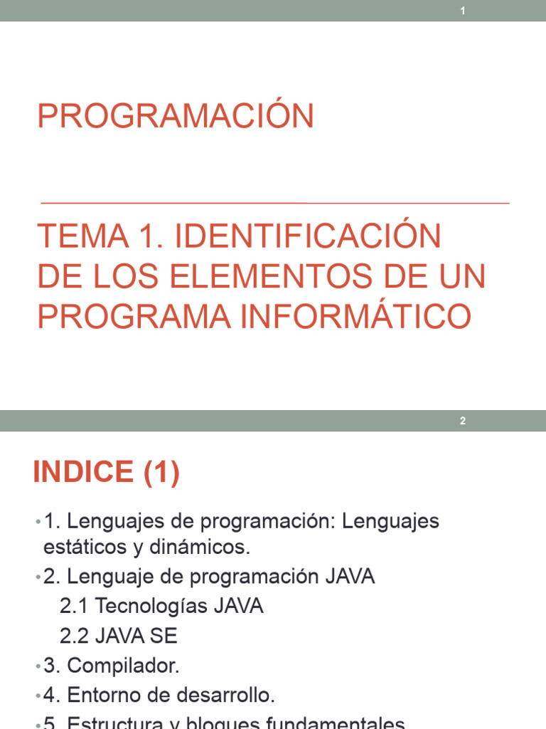 Identificacion de Los Elementos de Un Programa | PDF | Java (lenguaje ...
