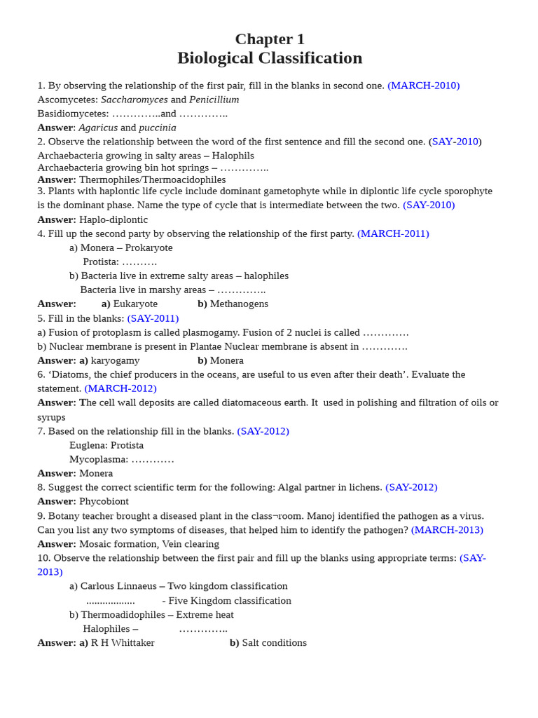 chapter wise_Plus one | PDF | Plant Stem | Tissue (Biology)
