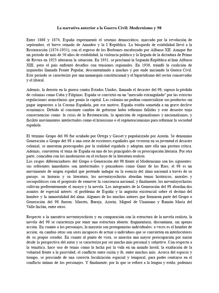 Literatura 1-5 Catellano 2nd Batx | PDF | Vanguardia | España